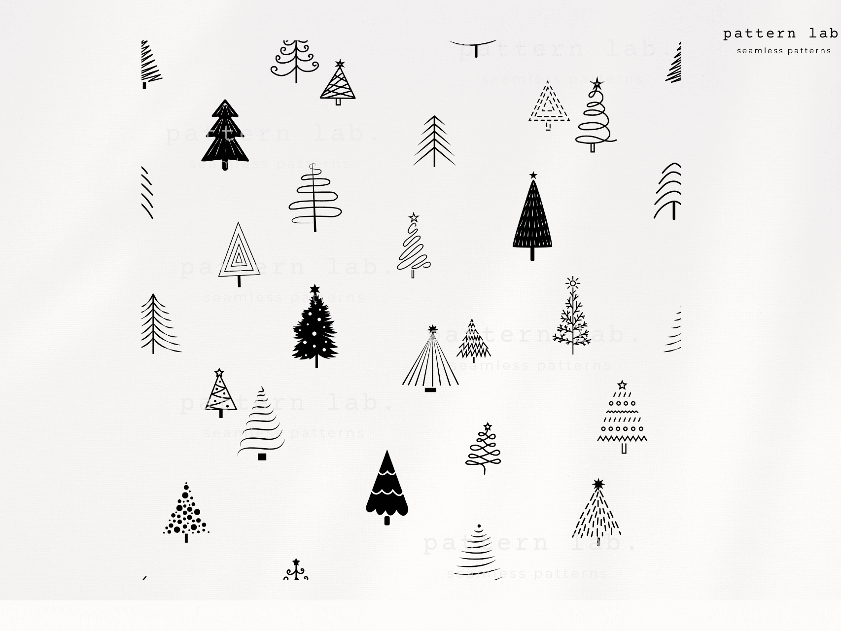 Christmas Trees Cut file svg dxf eps, a Pattern Graphic by PatternLab.