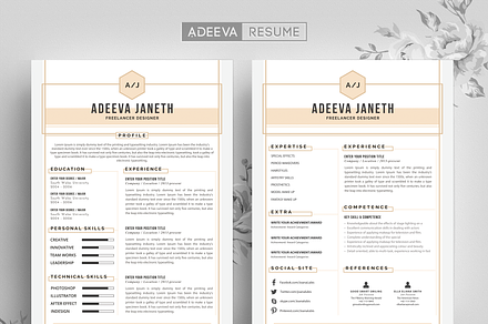Simple Resume Template Brown, a Resume Template by AdeevaResume