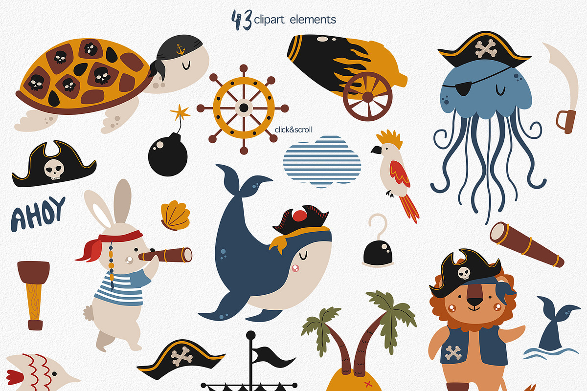 Little sailor animals collection, an Animal Illustration by owlasya