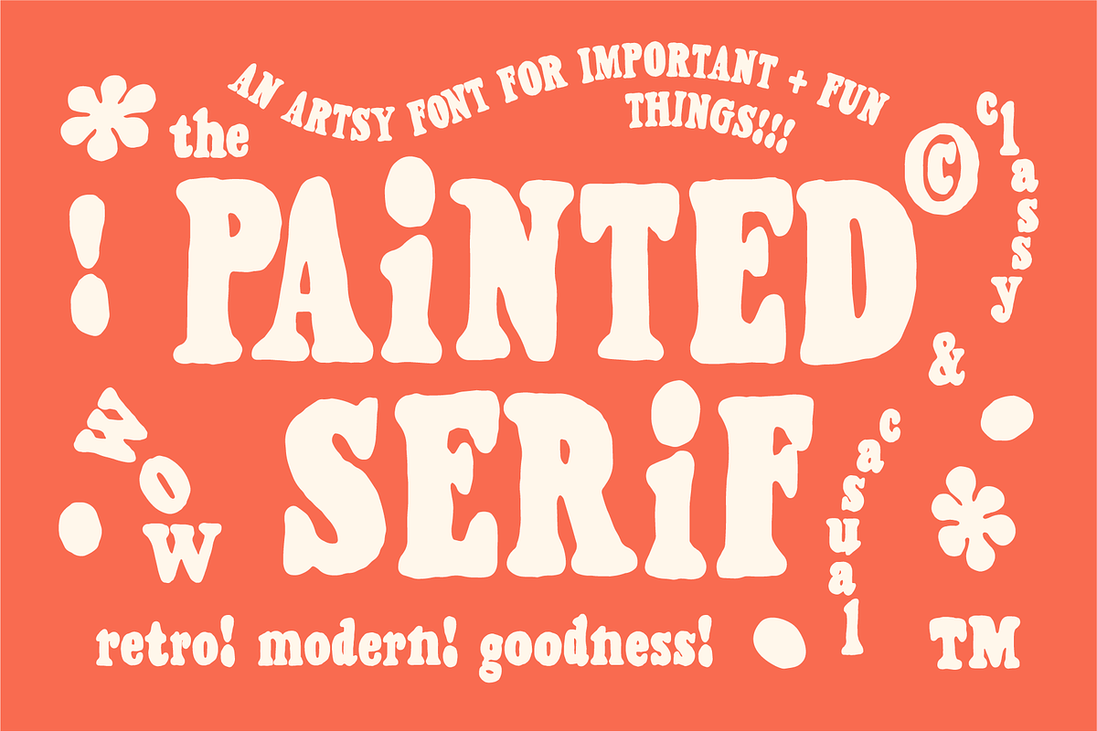 Painted Serif Font