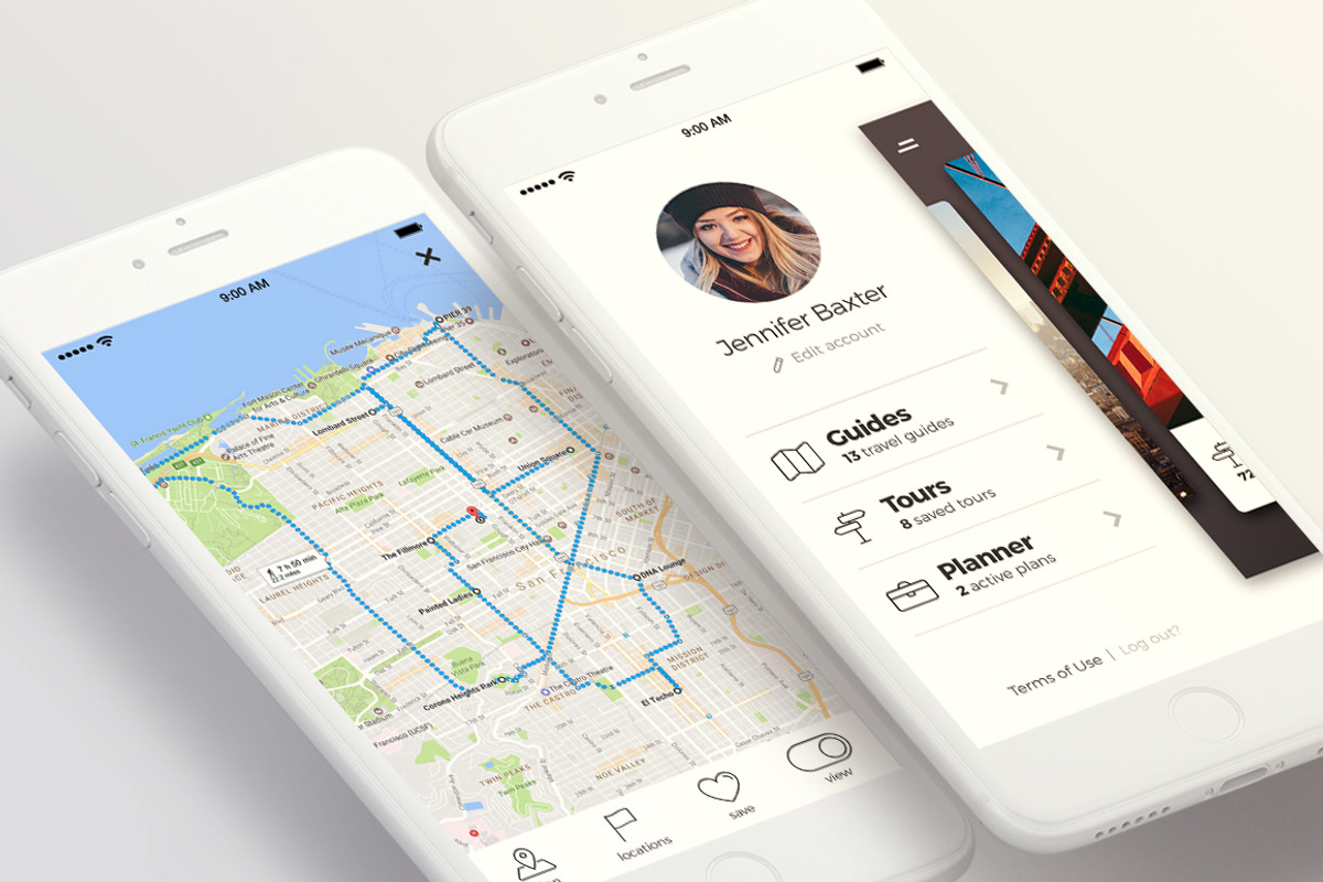 Travel Guide Mobile App UI, an iPhone Mockup by Tap-Tap design ...