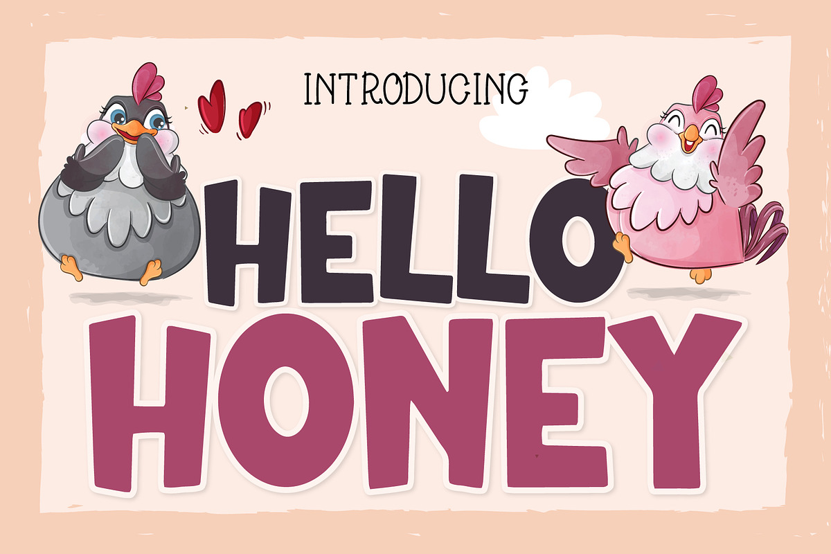 Hello Honey Fonts, a Font by Fox7 By Rattana | Creative Market