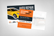 Auto Service Postcard Template, a Card Template by graphicforest