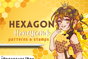 Hexagon Honeycomb Procreate, a Brush Add-On by ProcreateiBox