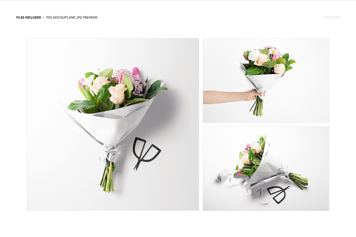 Flowers Packaging Mockup Set 2, a Packaging Mockup by creatsy5