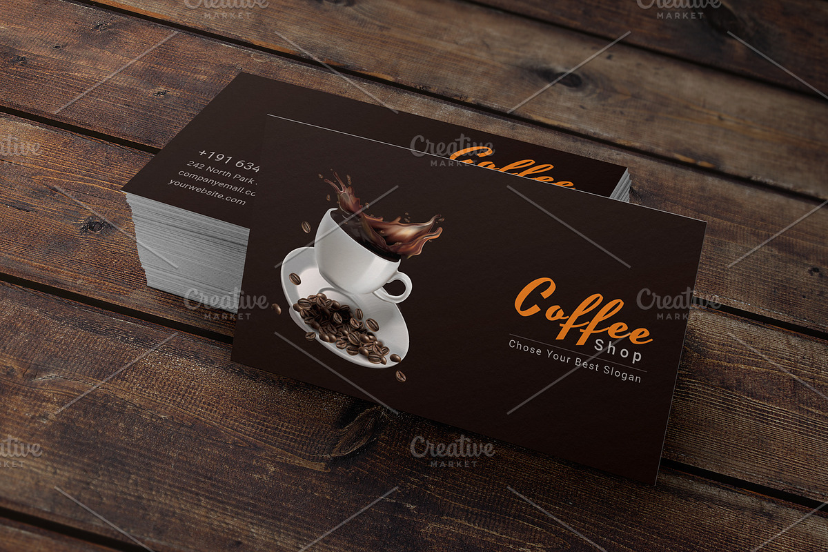 Coffee Shop Business Card, a Business Card Template by graphicsunday