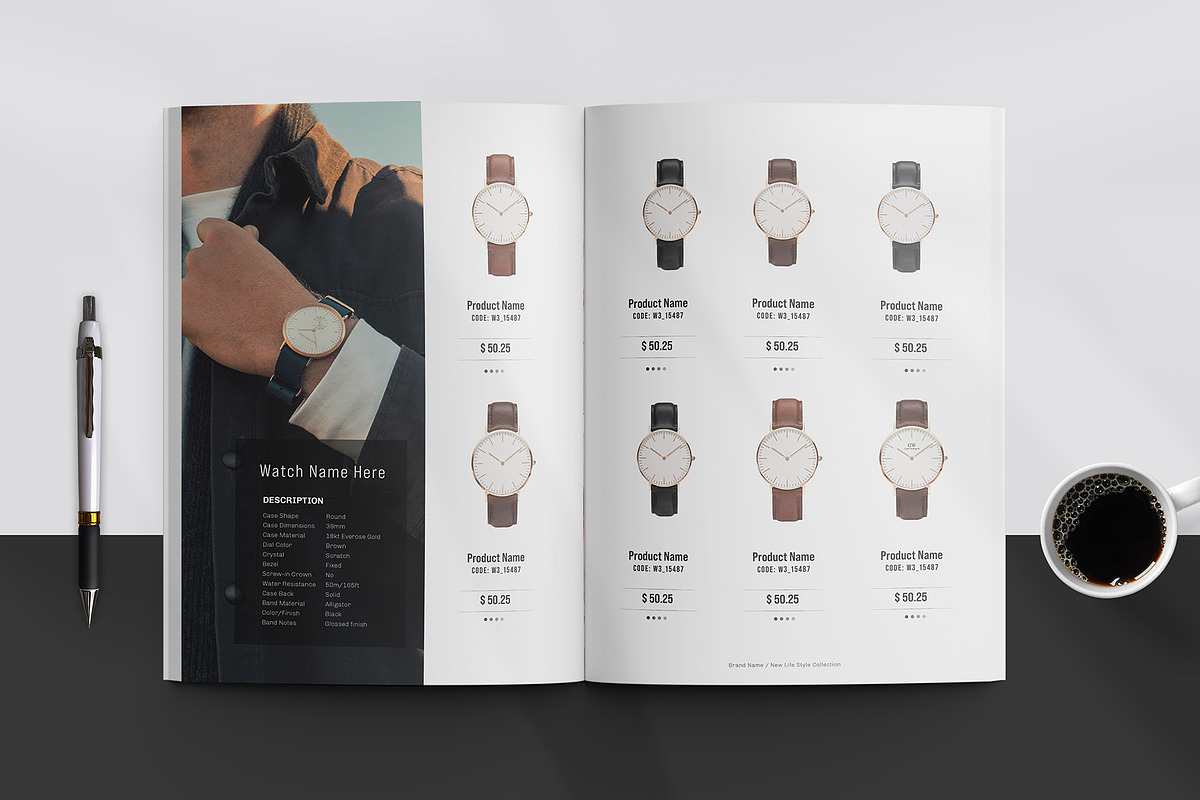 Watch Product Catalog Template