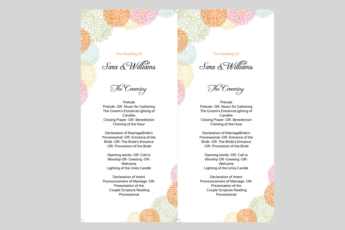 Wedding Program Template, an Invitation Template by retrographix ...