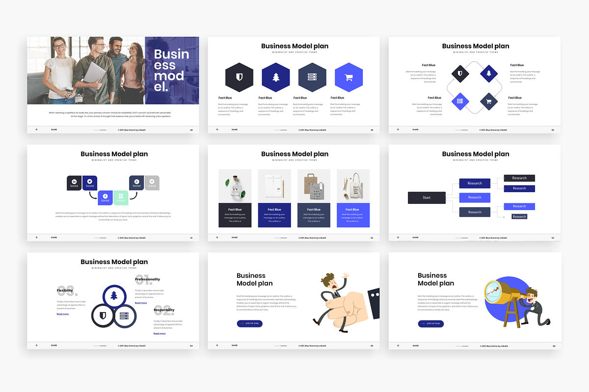 Blue - Powerpoint Template, a Presentation Template by Mikokit