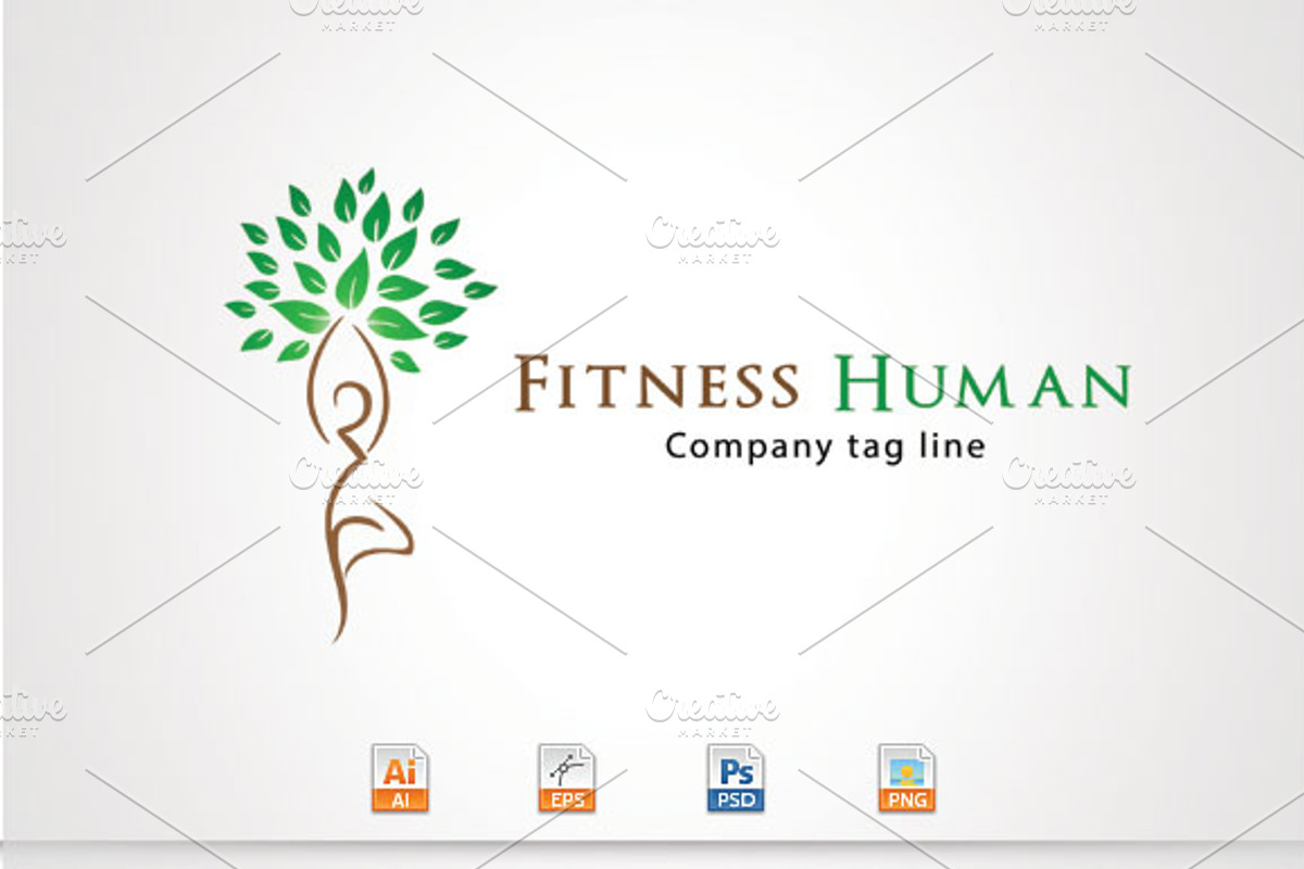 Fitness Human, a Branding & Logo Template by stock6design