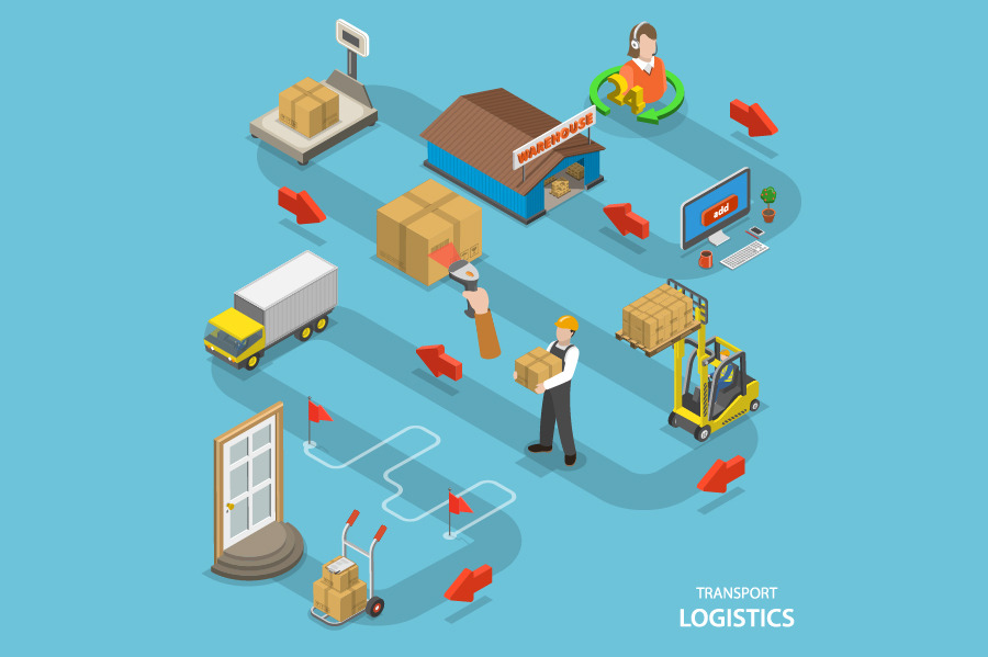 Transport logistics infographics, a Transportation Illustration by ...