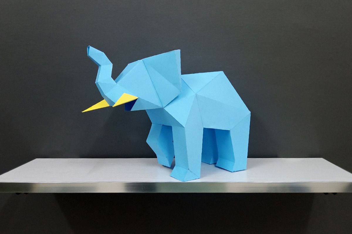 DIY Elephant - 3d papercraft, a Templates & Theme by PAPER amaze