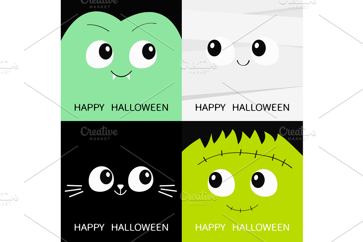 Halloween. Count Dracula. Mummy. Cat, a Person Illustration by ...