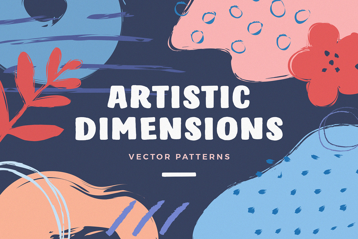 Artistic Dimension Abstract Patterns | Creative Market