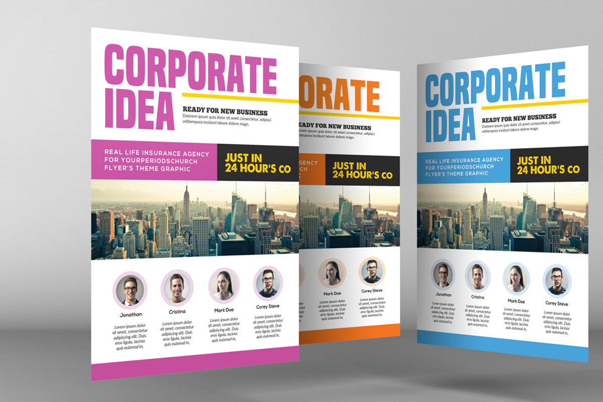 Corporate Business Idea Flyer, a Flyer Template by graphicforest