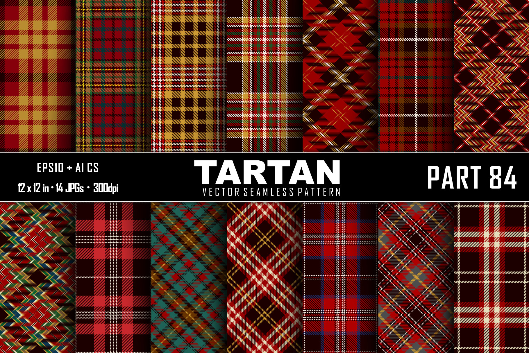 Seamless Tartan Pattern. Part–84, a Pattern Graphic by Vectorchoice