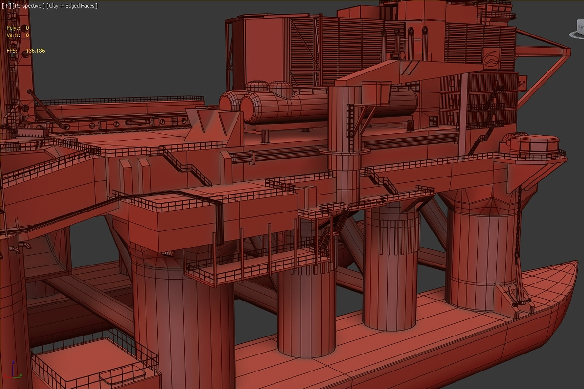 Sea Launch rocket platform 3d model, an Architecture 3D Model by ...