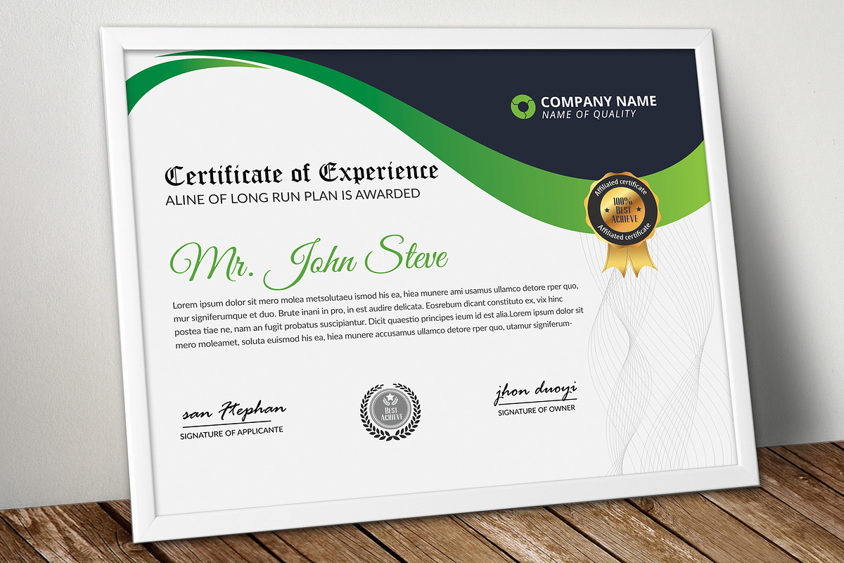Certificate & Diploma Word Design, a Stationery Template by Business Flyers