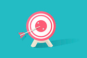 Illustration of dart board icon, a Decorative Illustration by rawpixel