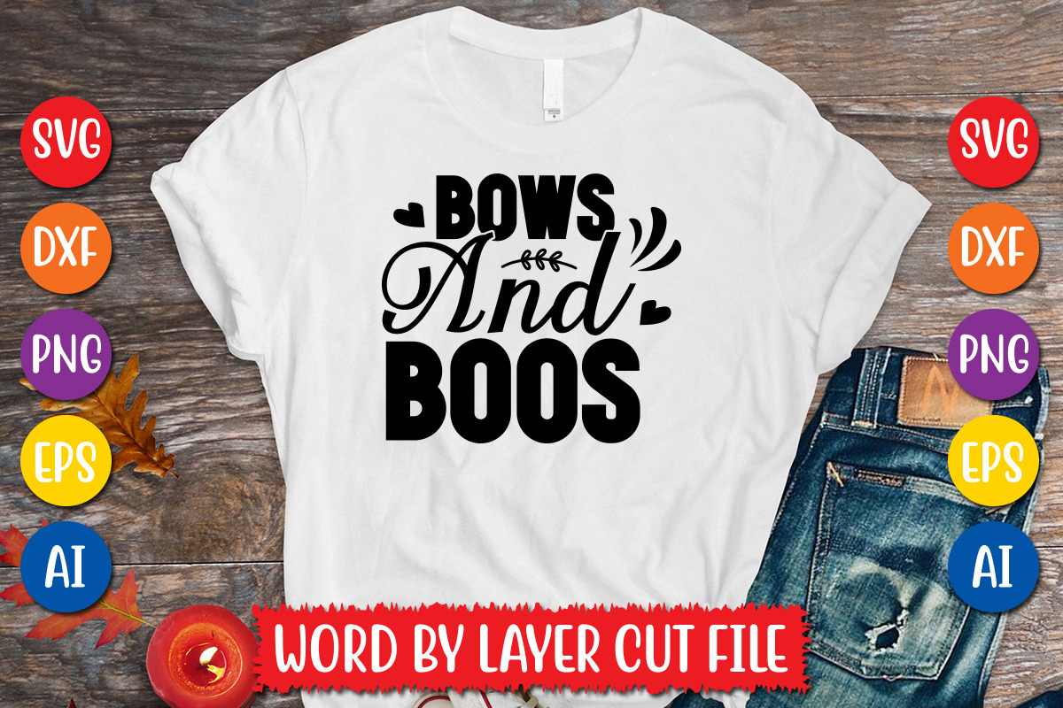 Bows And Boos cut file, an Object Graphic by MegaSVGArt