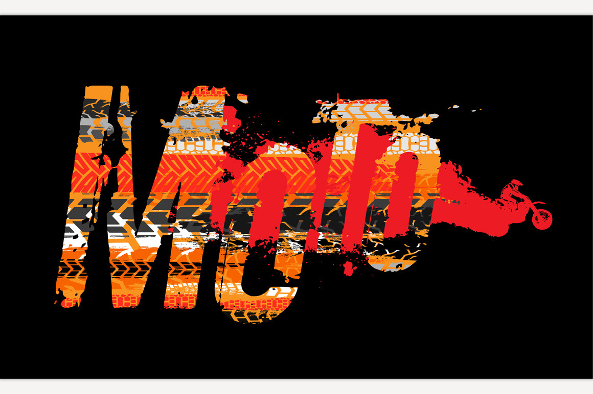 Off-Road grunge moto lettering, a Texture Illustration by Anna's Shop