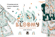 BLOOMY childish graphic collection, a Pattern Graphic by solmariart