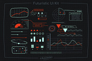 Futuristic Ui Kit - Space HUD, an UI Kit Template by Krukowski Graphics