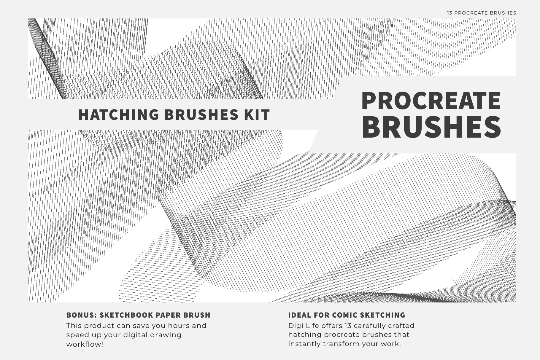 Hatching Procreate Brushes | Creative Market