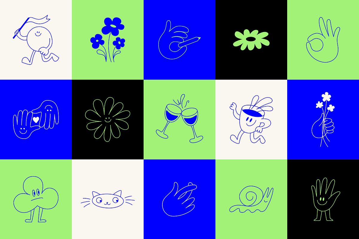 Cartoon characters, logos and icons, an Object Graphic by venimo