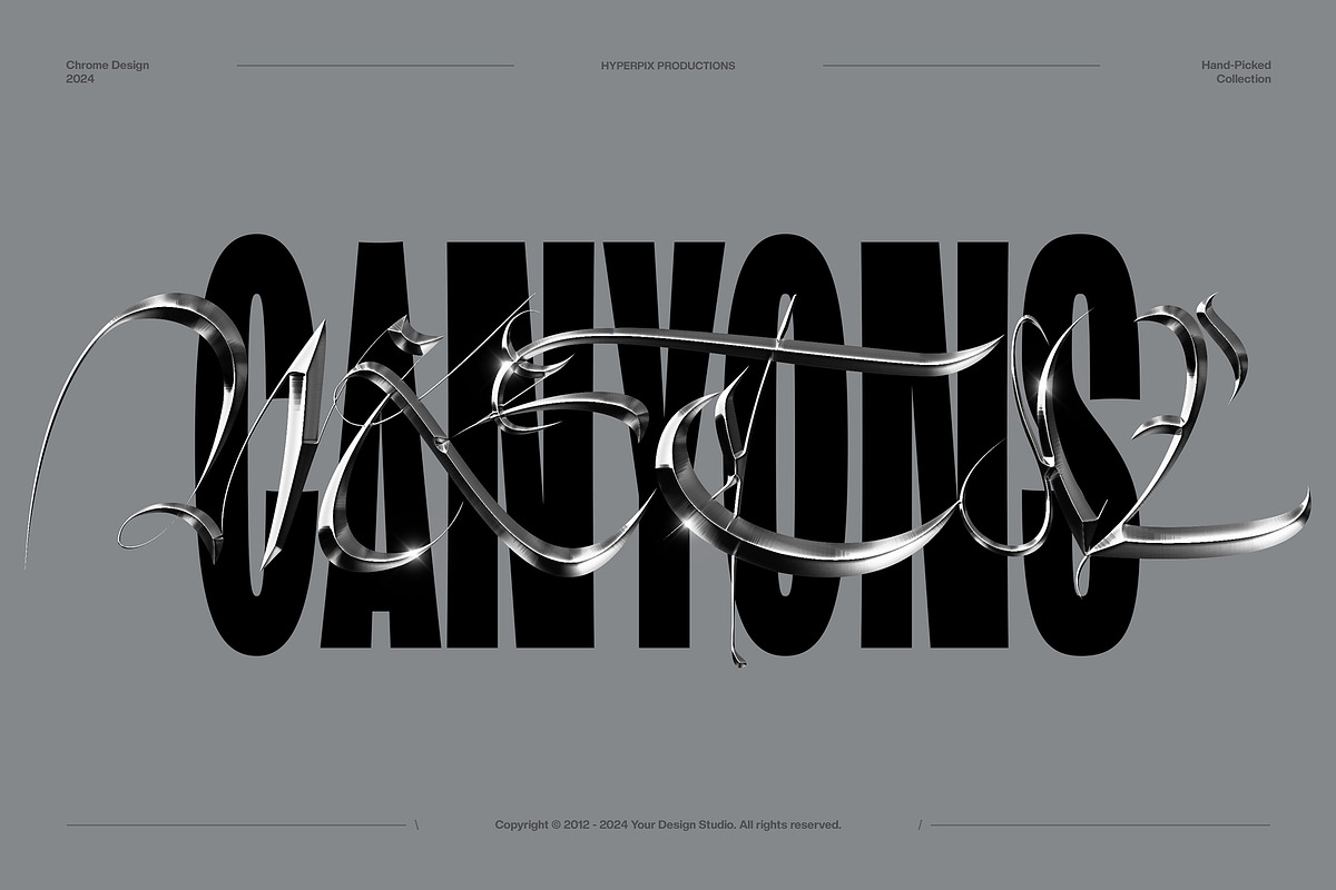 Chrome Text Effects Bundle 02, a Layer Style Add-On by Hyperpix Productions