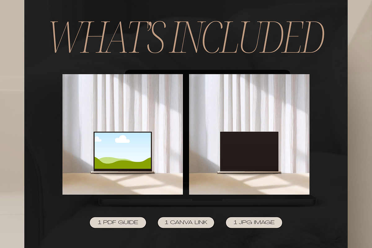 Canva Macbook Mockup Template, a Mac Mockup by Creatif Foundry