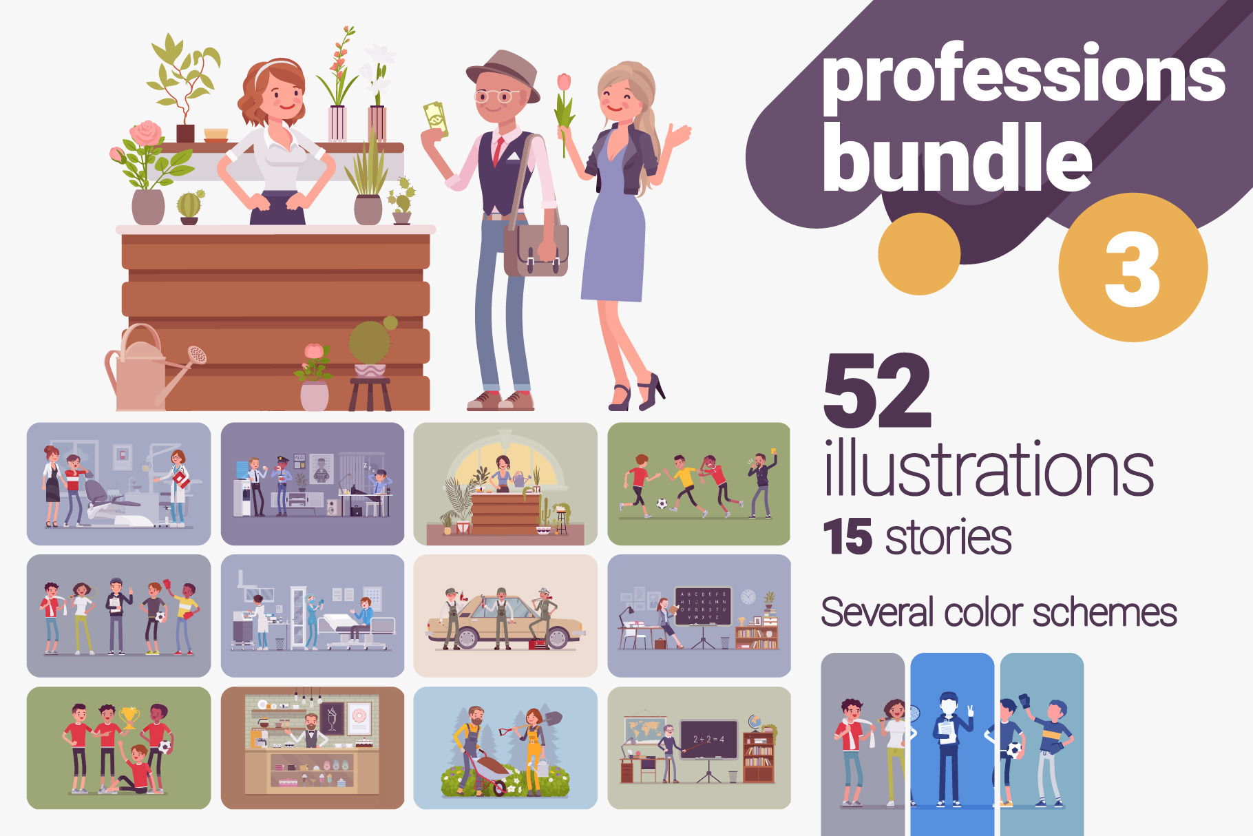 Professions Bundle Vol.3, a Decorative Illustration by Graphic ...
