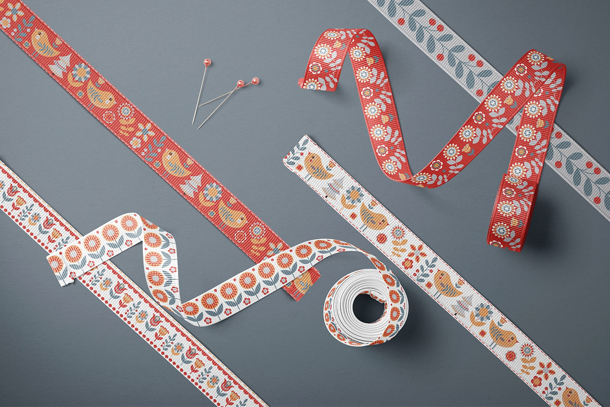 Scandinavian Borders, a Pattern Graphic by Irina Skaska