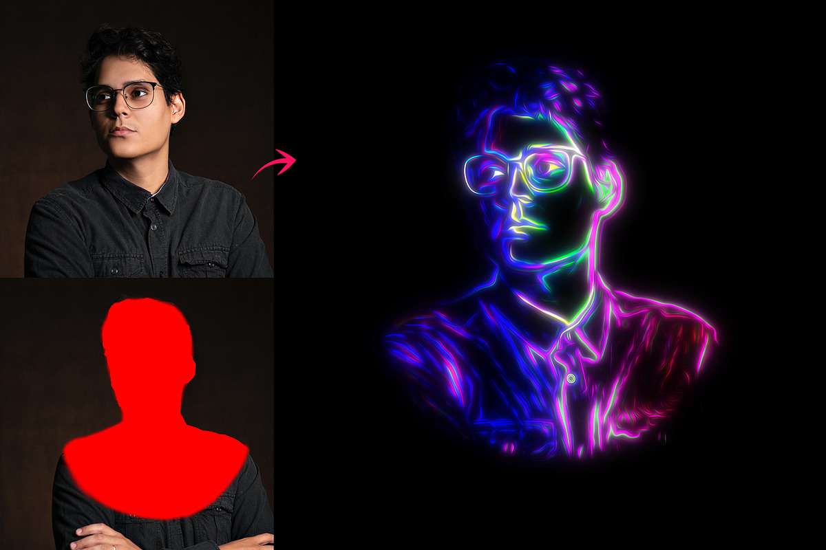 Neon Painting Effect, an Action Add-On by MRI STUDIO