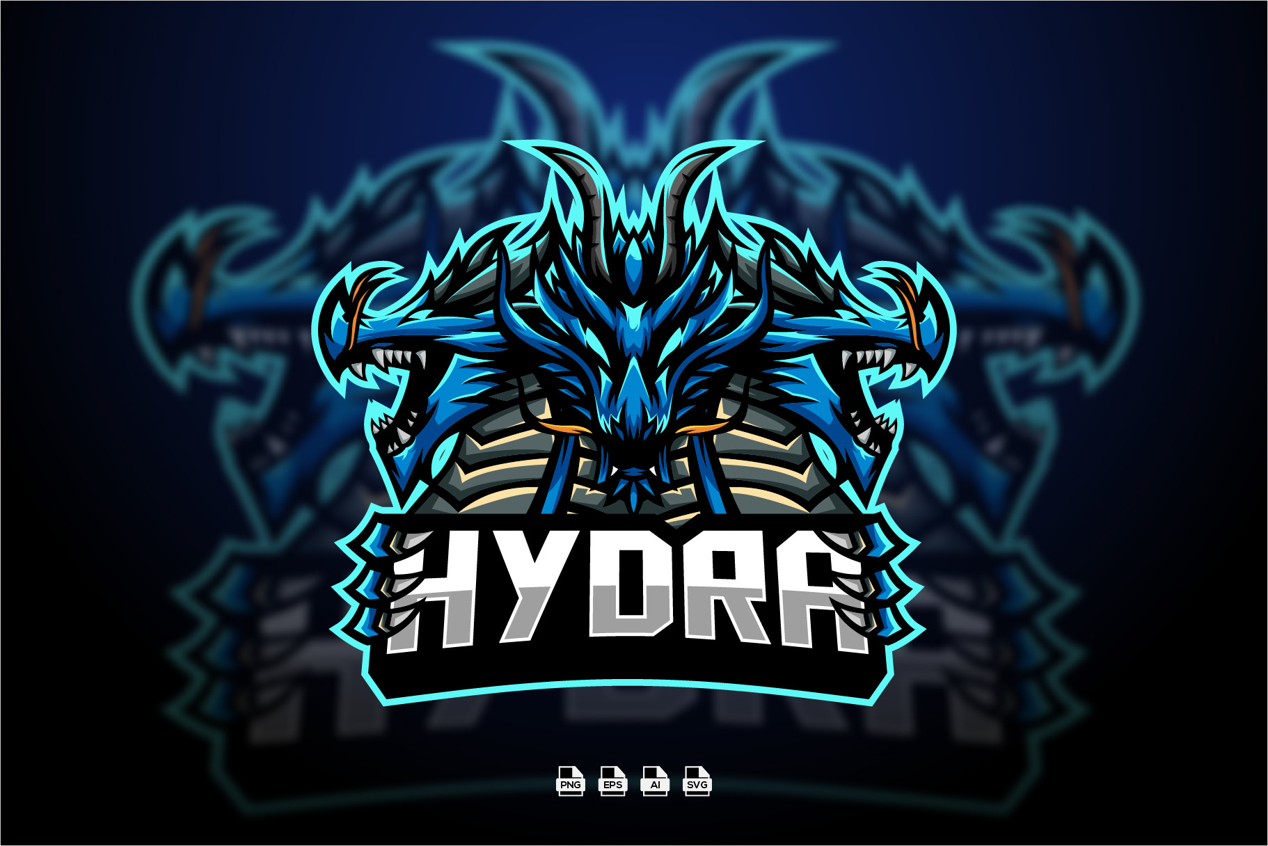 Hydra esport gaming logo, a Branding & Logo Template by LOGTURNAL