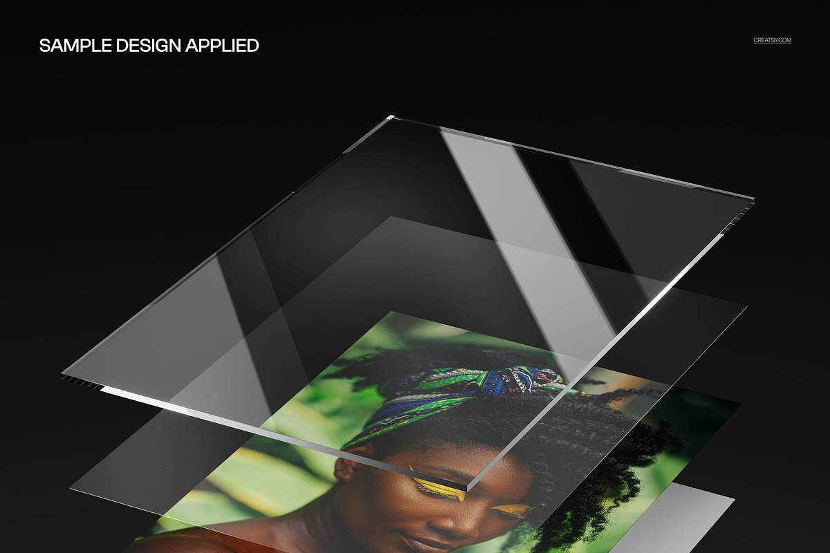 Exploded View Acrylic Prints Mockup, a Merchandise Mockup by creatsy5