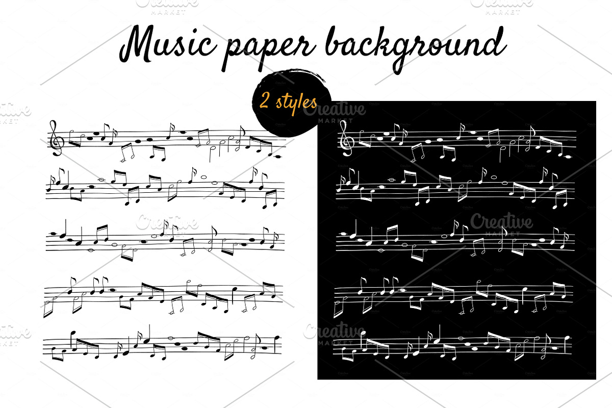 Music Notes Bundle, a Graphic by AvaAva