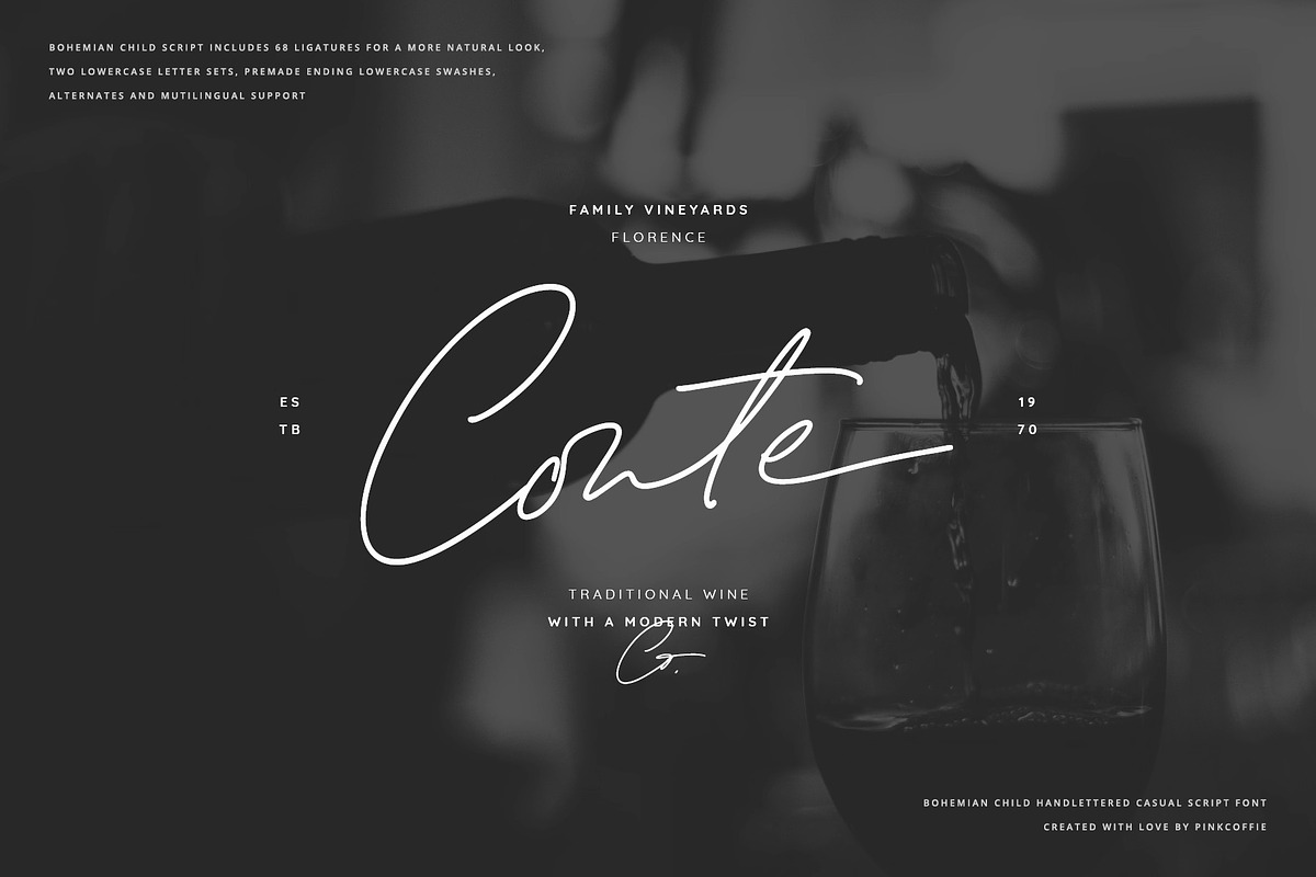 Bohemian Child | Handwritten Script, a Script Font by Pink Coffie