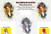 Watercolor Artistic Photoshop Action, an Action Add-On by Studio Retouch