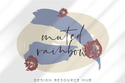 Muted Rainbow Procreate Palette, a Palette Add-On by Design Resource Hub