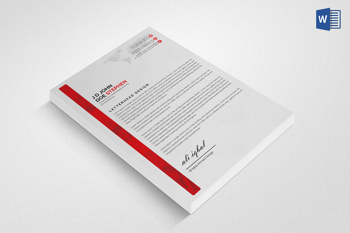 Letterhead, a Stationery Template by graphicforest