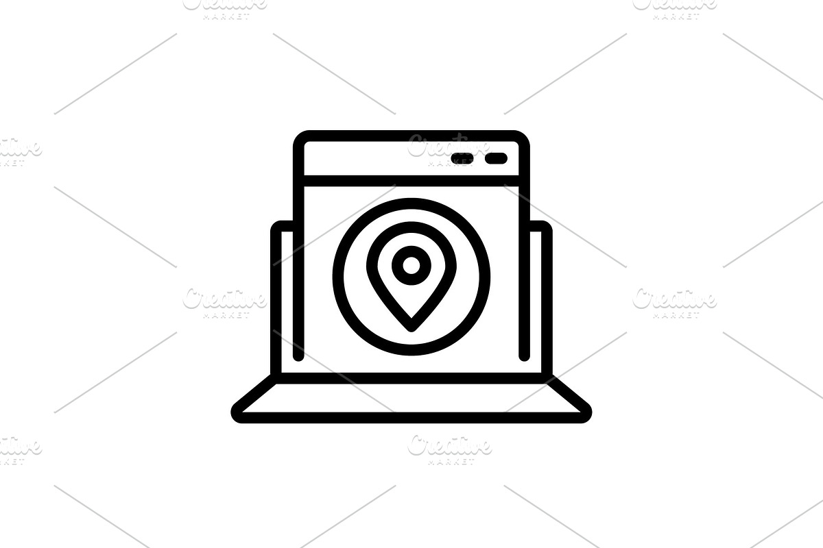 Website map icon, an Icon by Creative priyanka | Creative Market
