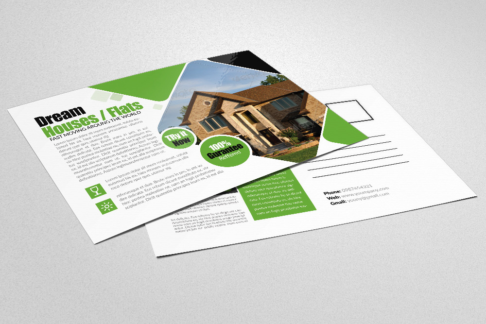 Real Estate Business Agency Postcard, a Flyer Template by Business Flyers
