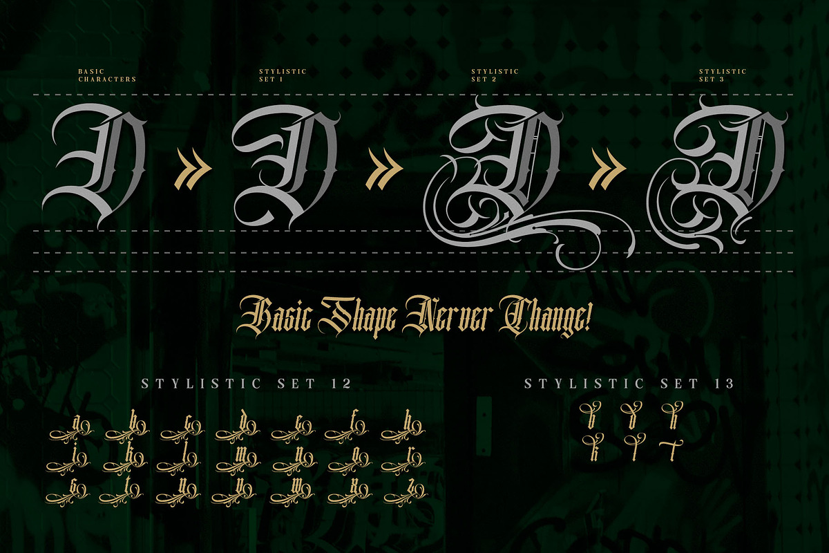Black Famous Typeface, a Blackletter Font by alit design