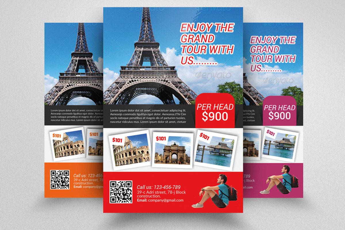 Tour Travel Agency Flyer Template, a Flyer Template by Business Flyers