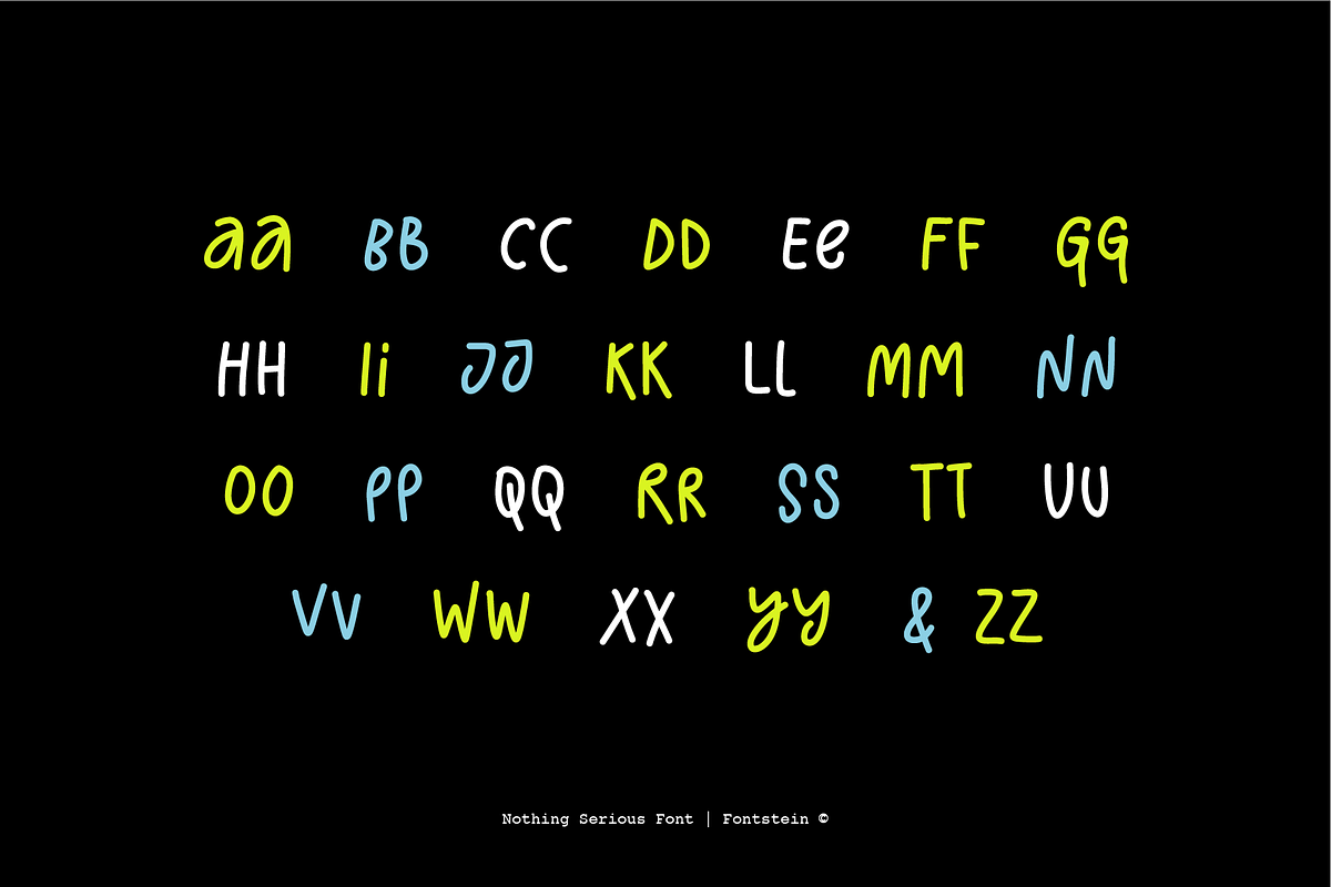 Nothing Serious | Handdrawn font