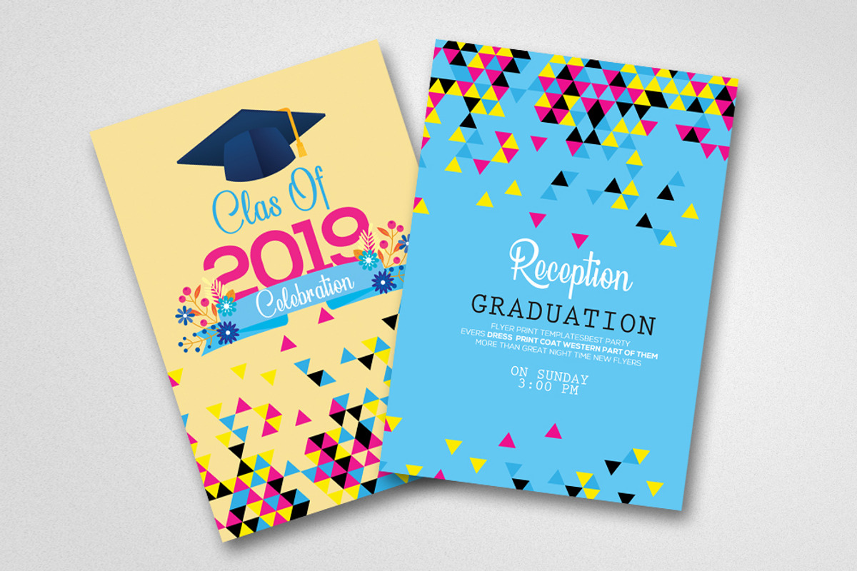 Two Sided Graduation Invitation Card, an Invitation Template by ...