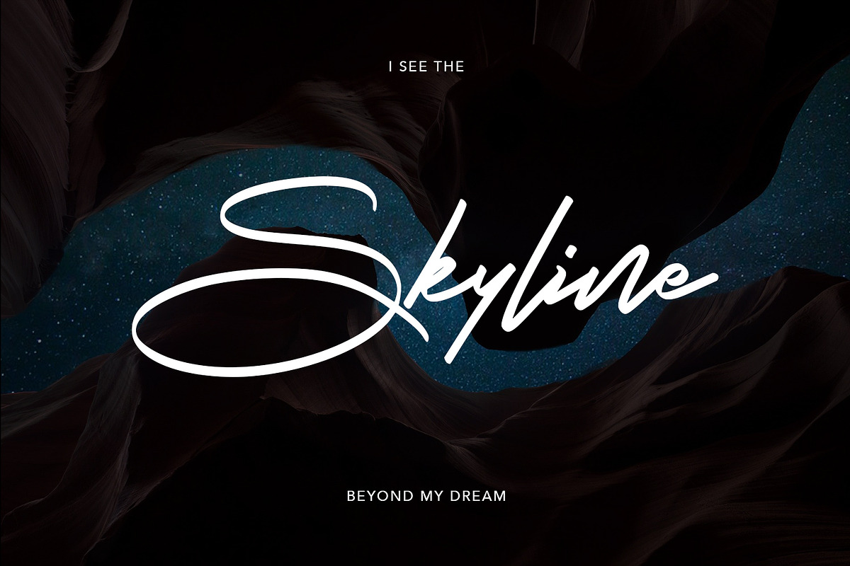 Ryland Heights Signature Script Font, a Script Font by Maulana Creative