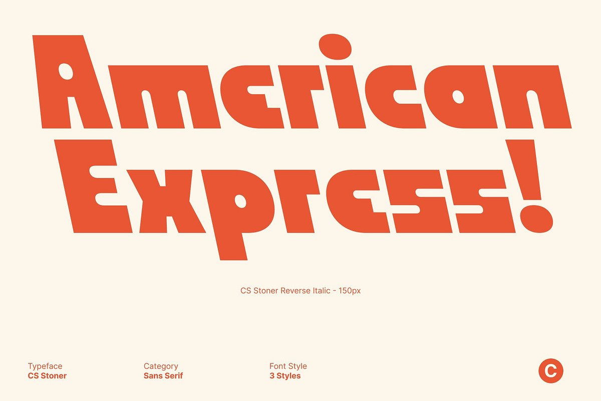 CS Stoner – Display Typeface, a Sans Serif Font by Craft Supply Co.