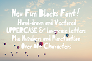 New Fun Blocks - Hand-drawn Typeface, a Sans Serif Font by dorisfullgrabe
